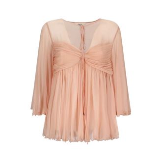 Chlo&eacute; Femme, Blouses et Chemises, Rose, Taille: 36 FR Accessoire de Mode Ht27 &Eacute;l&eacute;gant