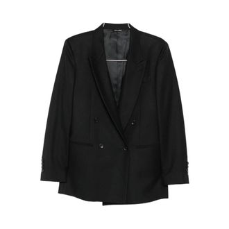 Reveres 1949 Schwarze Doppelreiher-Jacke mit Spitzrevers - - Jackets - Herren - Schwarzk - L