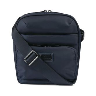 Paul & Shark Homme, Sacs, Bleu, Taille: ONE Size Sac Messenger en Nylon avec Finition en Cuir