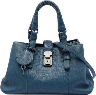 Bottega Veneta Pre-owned Small Roma Satchel - Femme - Pre-owned - Bleu - Taille: ONE Size
