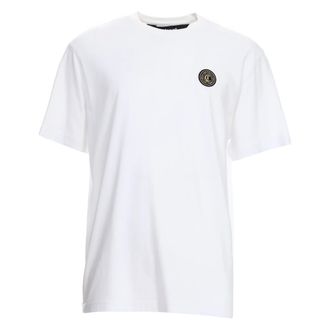 Just Cavalli Homme, Tops, Blanc, Taille: XL Logo-patch T-shirt