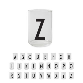 DESIGN LETTERS Pers&ouml;nliches Trinkgl&auml;ser (A-Z) 350 Ml | Ideal als Wassergl&auml;ser, Longdrinkgl&auml;ser, Eiskaffee Gl&auml;ser | Dekorative Wassergl&auml;ser | Sp&uuml;lmaschinenfest | Idea