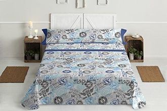 Gale Hayman Style Lois Bettw&auml;sche-Set, Baumwolle-Polyester, Blau, Super-Kingsize-Betten, 200 x 160 x 3 cm