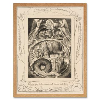 Artery8 Blake Behemoth und Leviathan 1825 Gerahmter Druck 30x40 cm