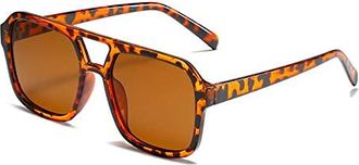 Generic Lunettes de soleil vintage pour femme Lunettes de conduite nuances uniques, Thé léopard, Taille unique