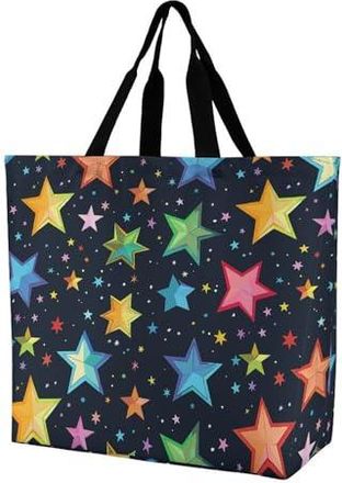 Generic &Eacute;toiles Simples Et Color&eacute;es Sac A Main Femme L&eacute;ger Sacs Pliable Sac Courses Pour Voyage Gym Shopping