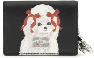 Ganni Femme, Accessoires, Noir, Taille: ONE Size Portefeuille Bi-Fold avec Multiples Compartiments