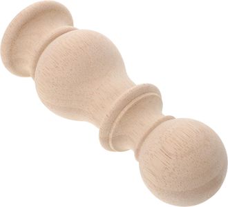 BESPORTBLE Unbehandelte Massivholz Treppenaufs&auml;tze 17X6cm Kugelf&ouml;rmige Dekorative M&ouml;belkn&auml;ufe f&uuml;r Selbstgemacht Treppengel&auml;nder Bettpfosten Gardinenstangen Nat&uuml;r