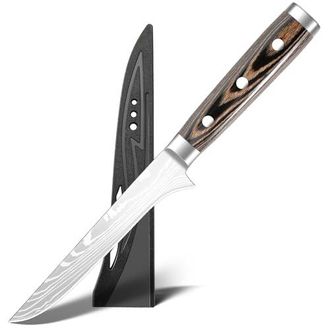 Plys Couteau à Désosser et Fileter Avec Étui: Lame Flexible en Acier Inoxydable Pour Poisson, Tranchant