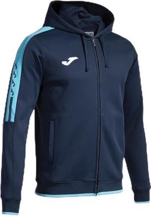 Joma Olimpiada Sweatshirt à Capuche, Bleu Marine/Turquoise Fluo, XXL Homme