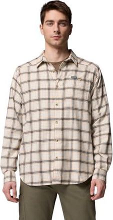 Columbia Cornell Woods Chemise &agrave; Manches Longues en Flanelle pour Homme Motif Carreaux Craie Taille L