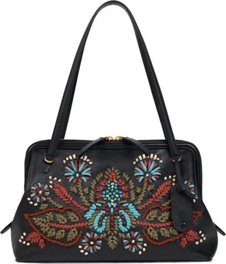 Etro Schultertasche mit Stickerei - Schwarz