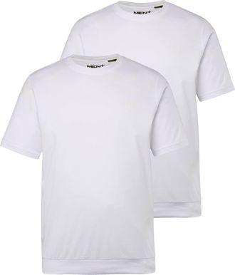 Men Plus Herren gro&szlig;e Gr&ouml;&szlig;en &Uuml;bergr&ouml;&szlig;en Menswear L-8XL Men+ T-Shirts, 2er-Pack, Bauchfit, Basic, Halbarm, bis 10 XL schneewei&szlig; 5XL 836311200-5XL