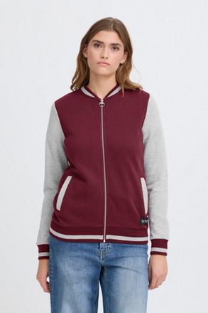 Oxmo Sweatjacke OXONANA SWEAT JACKET L&auml;ssige Sweatjacke im College-Style