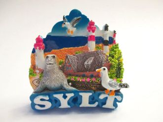 Generic Sylt Nordsee Magnet Glanzoptik Poly Relief Souvenir Germany