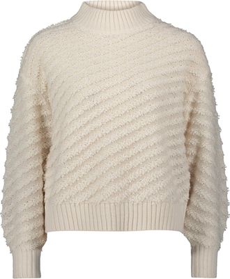 Betty & Co Damen Strickpullover mit Struktur 36, Cream