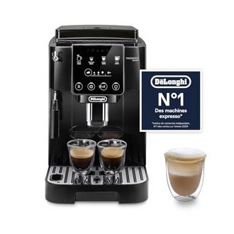 DeLonghi Magnifica Start - Perfetto Machine &agrave; Caf&eacute; Automatique avec Mousseur &agrave; Lait Manuel, 4 Boissons en une Seule Touche pour Espresso et Cappuccino, Command