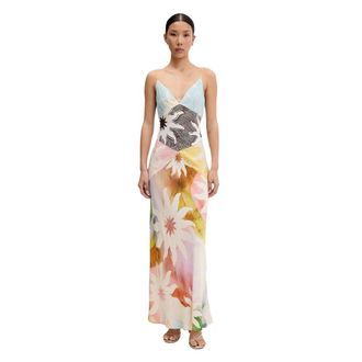 Never Fully Dressed Robe Longue &Eacute;vas&eacute;e - Femme - Robes - Multicolore - Taille: 40 FR