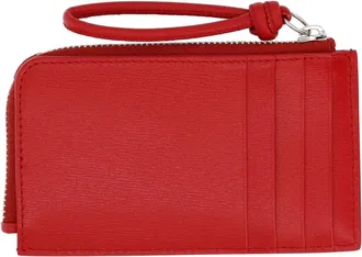 Jil Sander Leather Coin Purse - Red