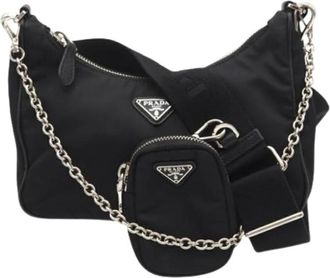 Prada Sac d&eacute;paule Saffiano Pre-owned - Femme - Pre-owned - Noir - Taille: ONE Size