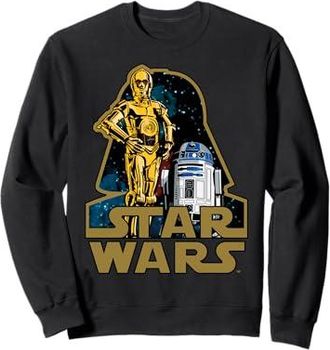 Star Wars C-3PO R2-D2 Droids Of Vaders Shadow Badge Sweatshirt