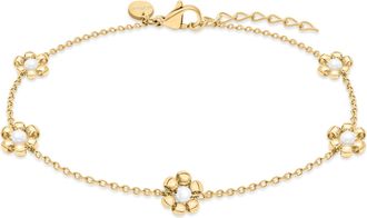 s.Oliver Bracelet - Elegantes Armband aus poliertem Edelstahl - gold - Rolokette verstellbar bis 21 cm - wasserfest & hautfreundlich