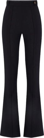 Elisabetta Franchi Femme, Pantalons, Noir, Taille: 44 FR Pantalon Charme Logo
