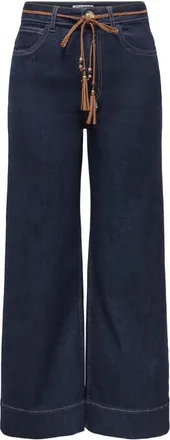 Only Only, Femme, Jeans, Bleu, Taille: W28 Vita Alta Wide Leg Cropped Jeans