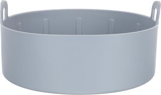 FOMIYES Backblech und Airfryer Korb Silikonunterlage 16cm Grau Antihaftbeschichtet Sp&uuml;lmaschinenfest Ersatzkorb f&uuml;r Hei&szlig;luftfritteuse Innenbeh&auml;lter