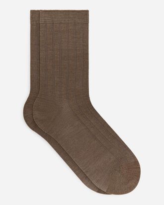 Arket Gerippte Socken Aus Seidenmischung -Grau