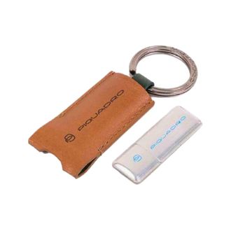 Piquadro Brauner Leder-USB-Schl&uuml;sselanh&auml;nger Unisex - - Accessories - Damen - Braun - ONE SIZE