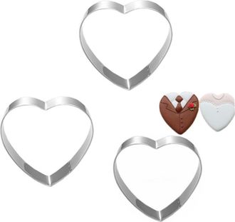 BESTONZON Herz Ausstechformen Edelstahl Große Herzform Ausstechform für Kekse Plätzchen Weihnachten Geburtstag Hochzeit Party Backwerkzeug