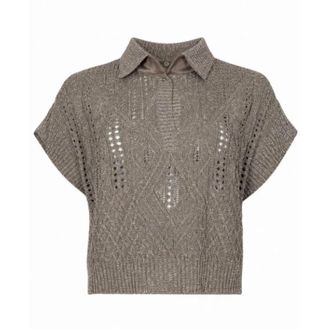 D.exterior Rundhals-Strickwaren - - Knitwear - Damen - Braun - L