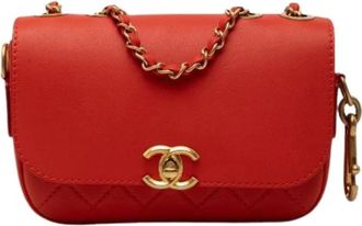 Chanel Sac bandouli&egrave;re vintage doccasion - Femme - Pre-owned - Rouge - Taille: ONE Size