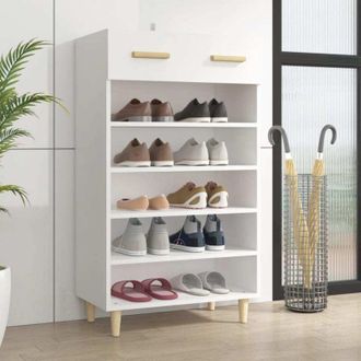vidaXL Schuhschrank Wei&szlig; 60x35x105 cm Holzwerkstoff - Vidaxl