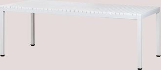 Sklum Sklum - Rechteckiger Esstisch aus Aluminium (210x100 cm) Marti Gardenia Weiß