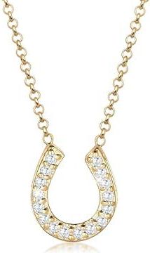 Elli Collier Femme Fer a Cheval Bonheur Zircone - (925/1000) Argent