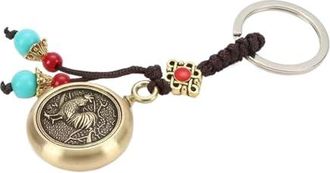 Generic Porte-cl&eacute;s en laiton avec douze porte-cl&eacute;s pouvant tourner et transporter des pendentifs en laiton pour attirer la richesse et la richesse sangle de p