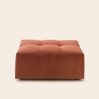 Madura Pouf Modulable Uberto Opal orange corail - ORANGE