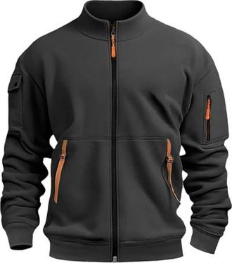 Generic Sweat San Capuche pour Homme, avec Demi-Fermeture &Eacute;clair, Grandes Tailles, Confortable, D&eacute;contract&eacute;, pour La Vie Quotidienne, pour Le Travail en Plein