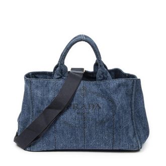Prada Crossbody Bags - Medium Canapa Tote - Gr. unisize - in Blau - f&uuml;r Damen