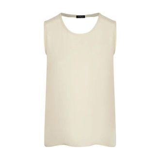 Kiton Silk Top - Femme - Tops - Beige - Taille: 42 FR