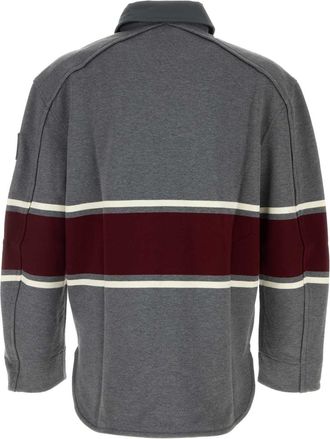 Bottega Veneta Colorblock Cotton Polo - Gray