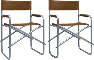 vidaXL Regiest&uuml;hle 2 Stk. Stahl Braun vidaXL