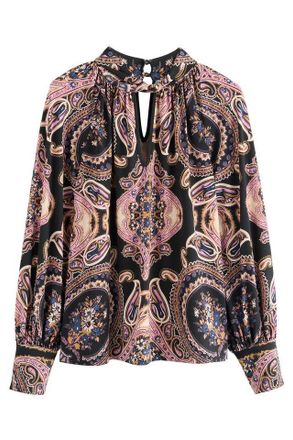 Next Langarmbluse Lang&auml;rmelige Jerseybluse mit Zierknoten (1-tlg)