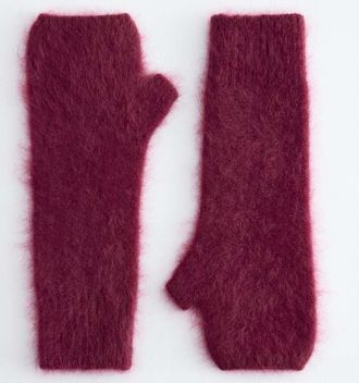 & Other Stories Mix & Match Premium Kaschmir-Fingerhandschuhe in Tiefrot