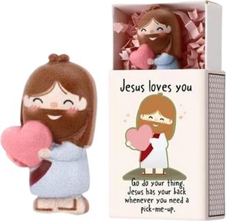 Generic Jesus Liebt Ihre Figuren,Mini Schreibtisch Dekoration,Schreibtischkultur Handwerk | f&uuml;r Sammler B&uuml;cherregal Vitrine Frisiertisch Nachttisch Neben dem 