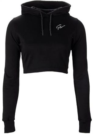 Gorilla Wear Pixley Crop Top Hoodie - Black - XS