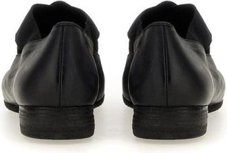 Uma Wang Womens Leather Ballerina Flats Black Calf