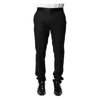 Dolce & Gabbana Homme, Pantalons, Noir, Taille: S Pantalon de ville taille mi-haute